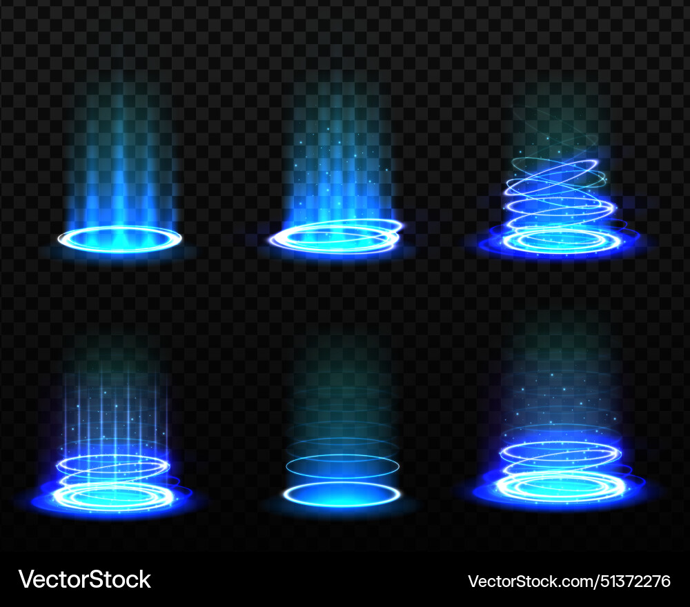Realistic portal effect Royalty Free Vector Image