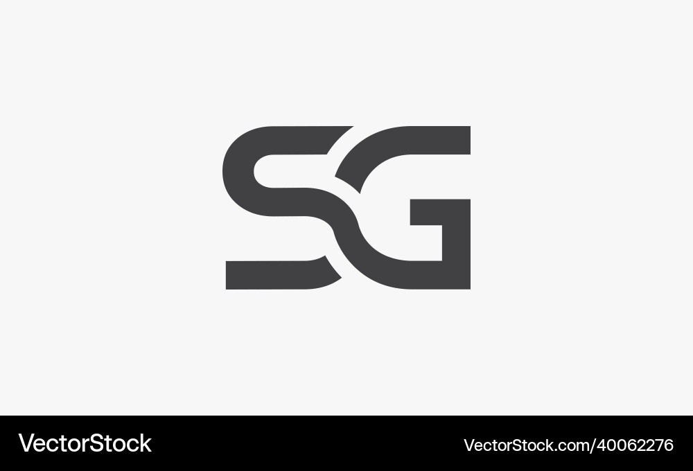 Sg letter logo concept isolated on white Vector Image