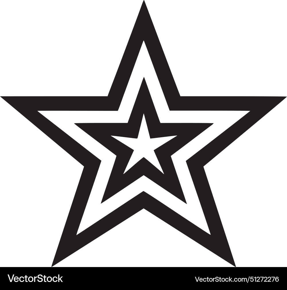 Star - black and white Royalty Free Vector Image