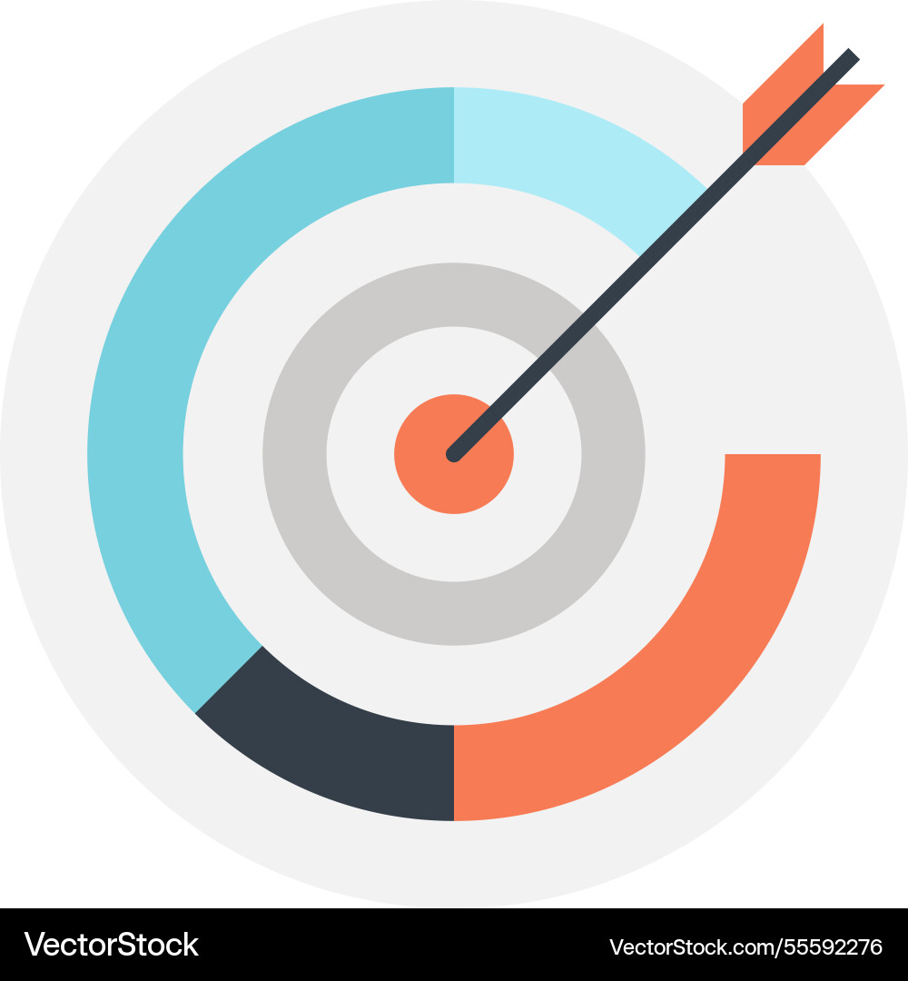 Targeting flat web icon Royalty Free Vector Image