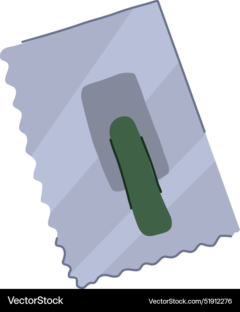 Tiles notched trowel cartoon Royalty Free Vector Image