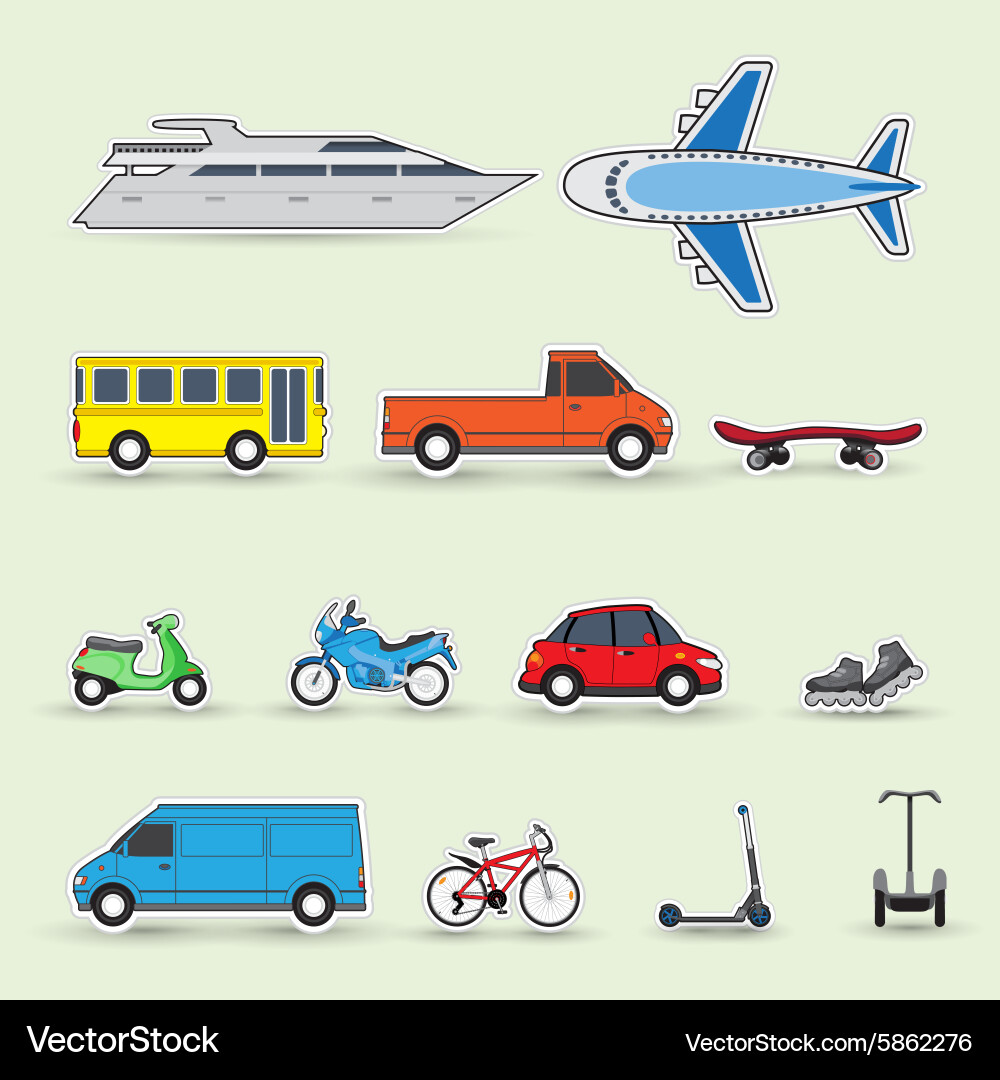 Traffic vehicles Royalty Free Vector Image - VectorStock