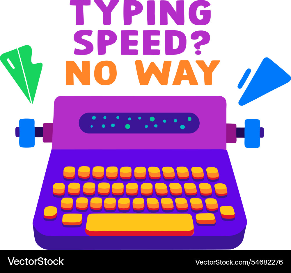 Typing speed Royalty Free Vector Image - VectorStock