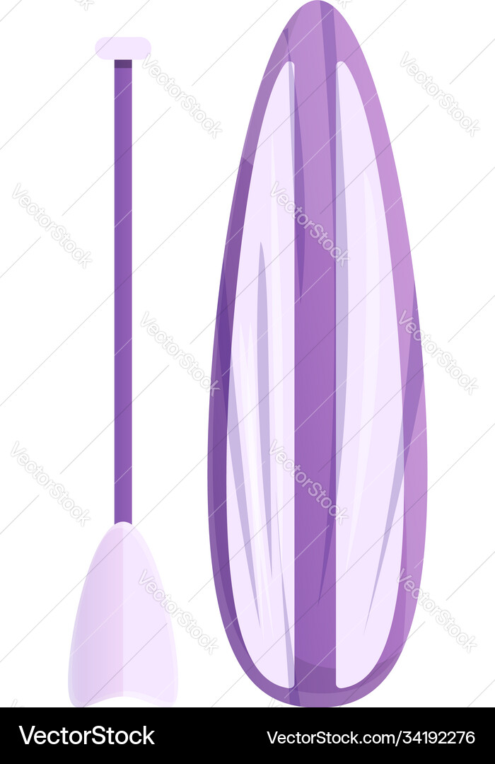 Water sup surfing icon cartoon style Royalty Free Vector