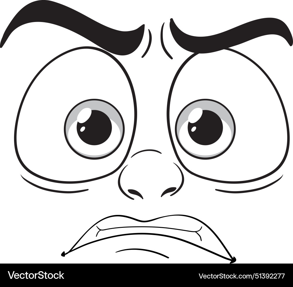Art of a surprised face Royalty Free Vector Image