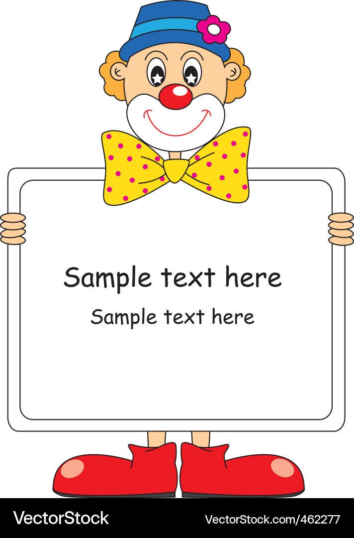 Clown text Royalty Free Vector Image - VectorStock