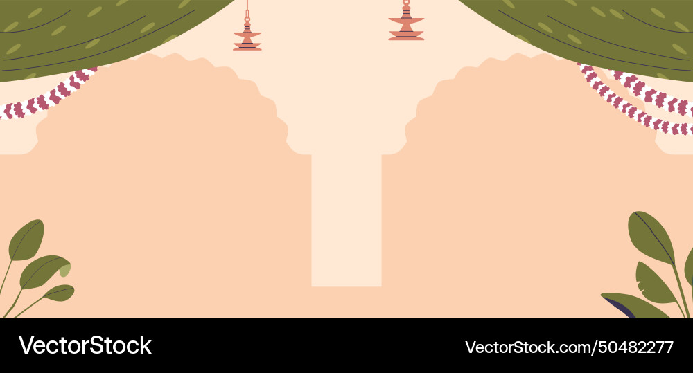 Indian palace background grand architecture Vector Image