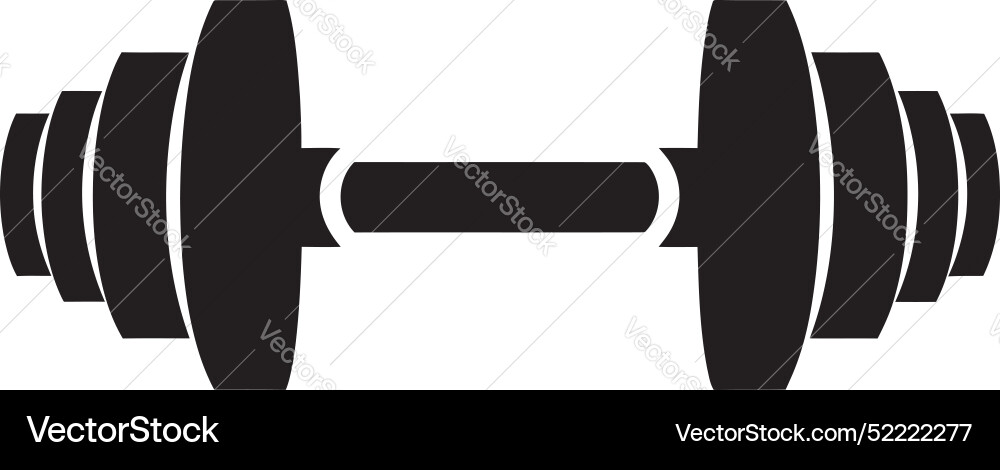 Ironcore weighty dumbbell emblem rhythmicmoves Vector Image