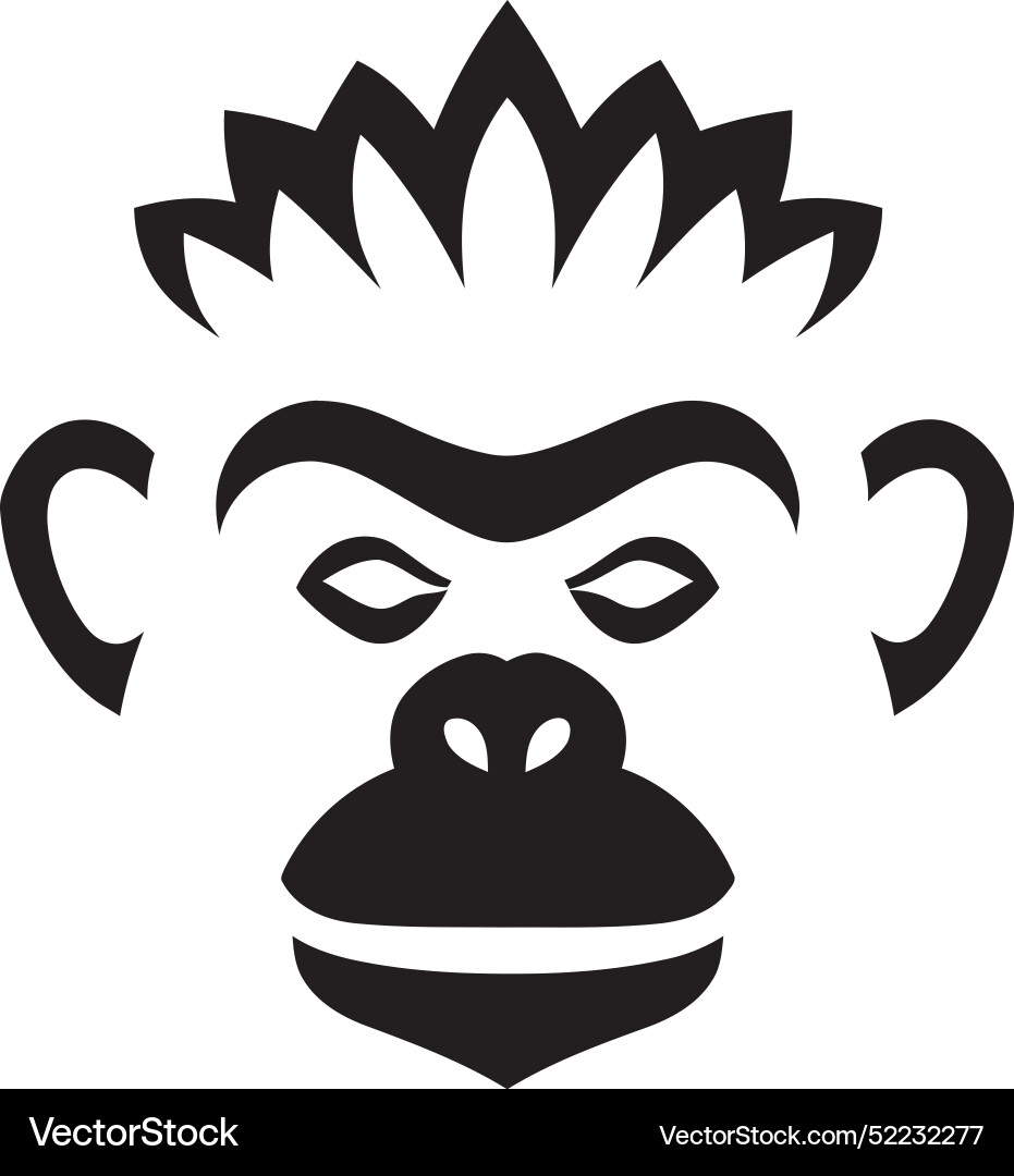 Jungle nocturne simian styleethereal primate Vector Image