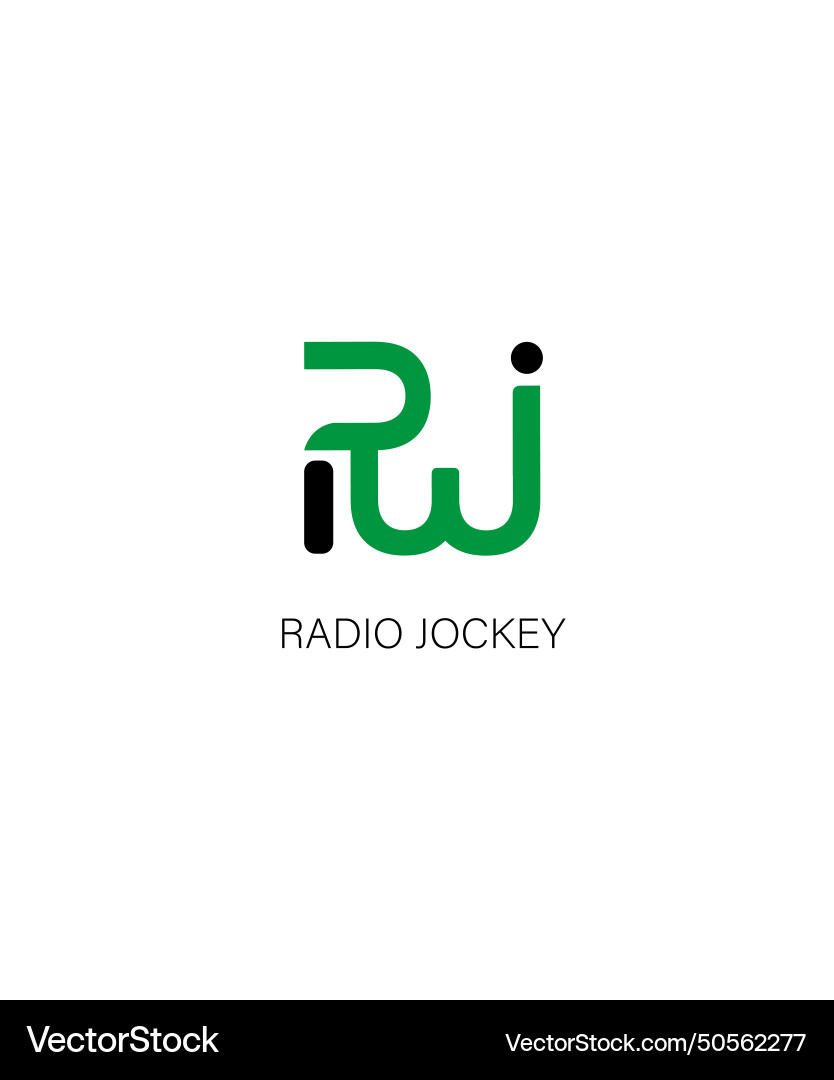 Rj letter logo design Royalty Free Vector Image