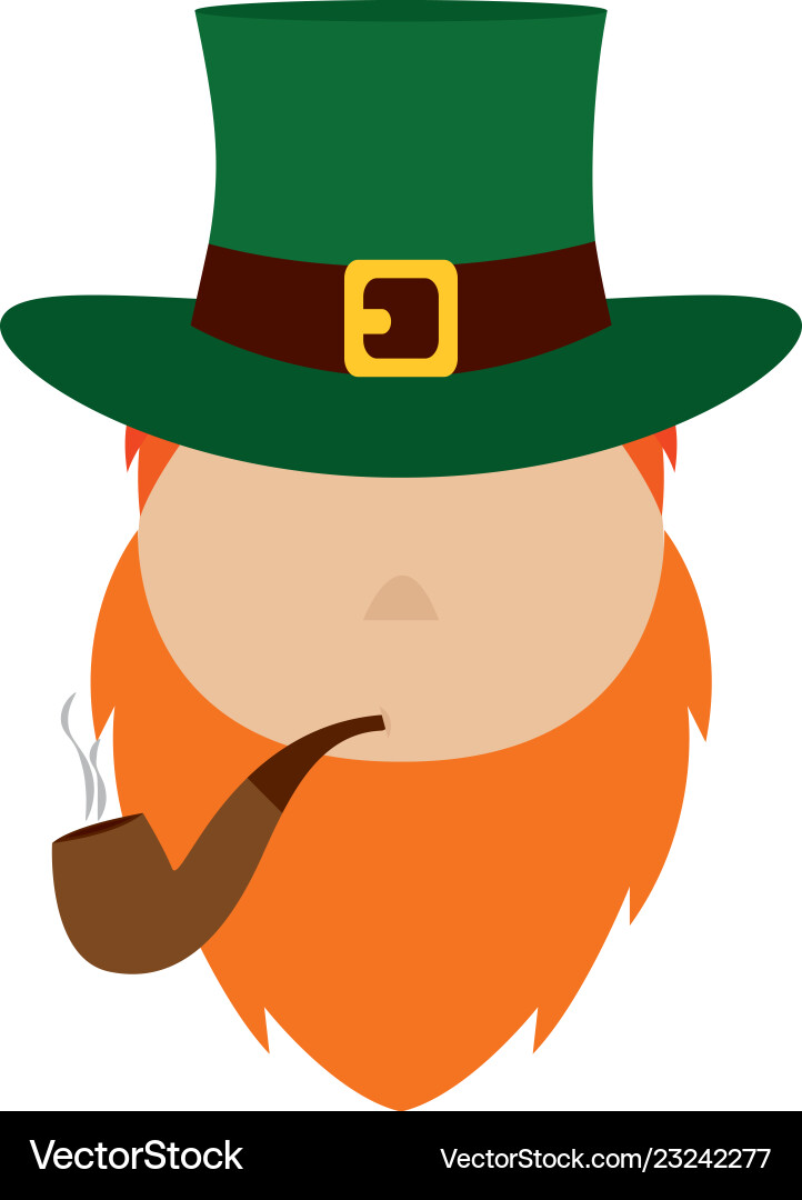 Saint-patrick elf face Lizenzfreies Vektorbild