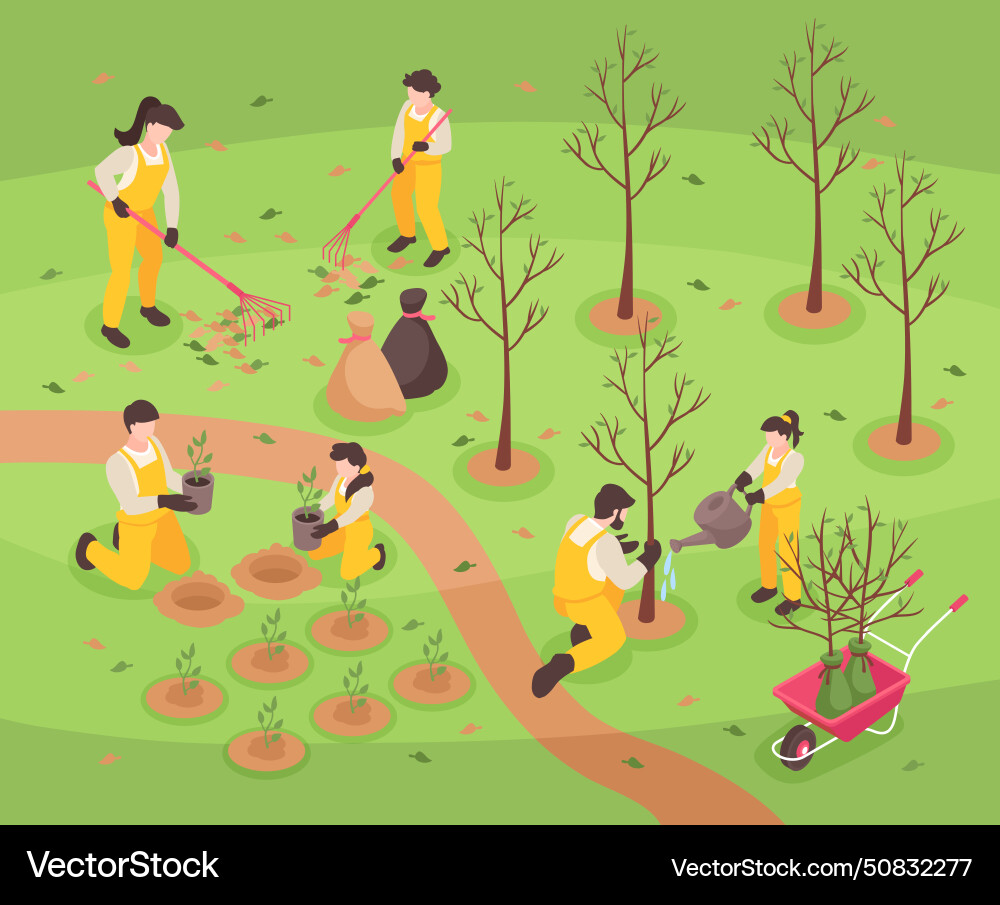 Teenagers work Royalty Free Vector Image - VectorStock