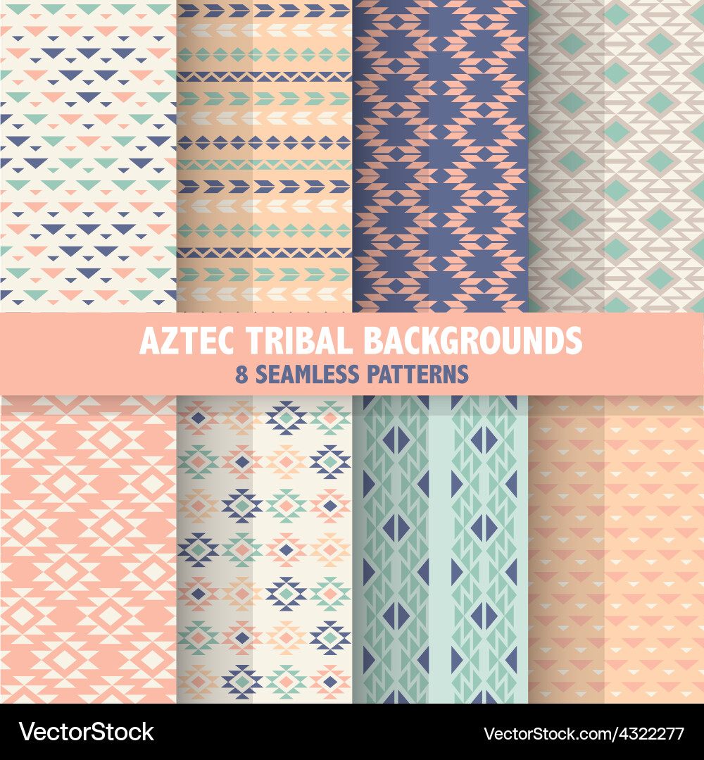 Vintage aztec tribal backgrounds Royalty Free Vector Image