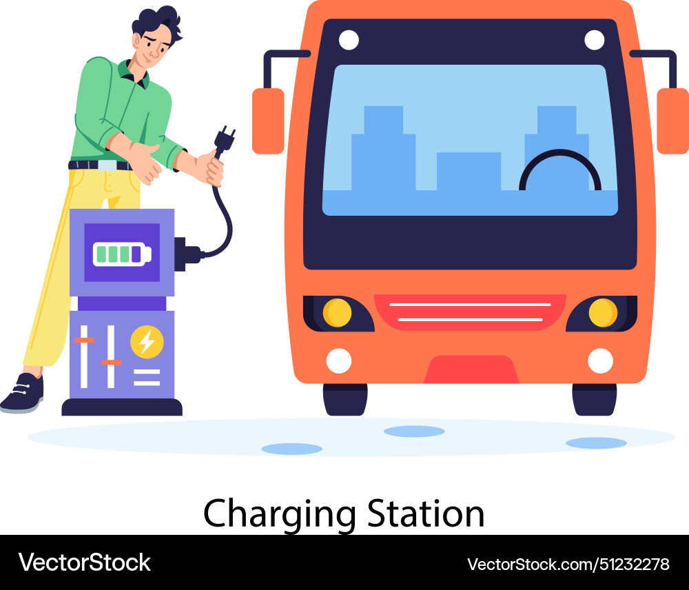 Charging station Royalty Free Vector Image - VectorStock