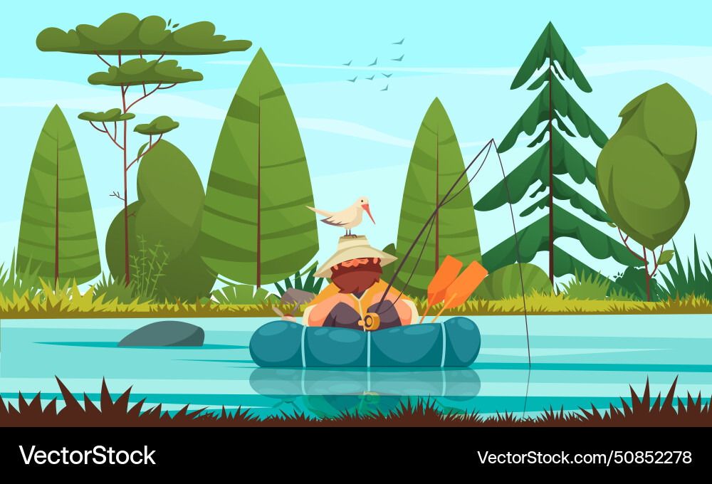 Ecosystem cartoon poster Royalty Free Vector Image