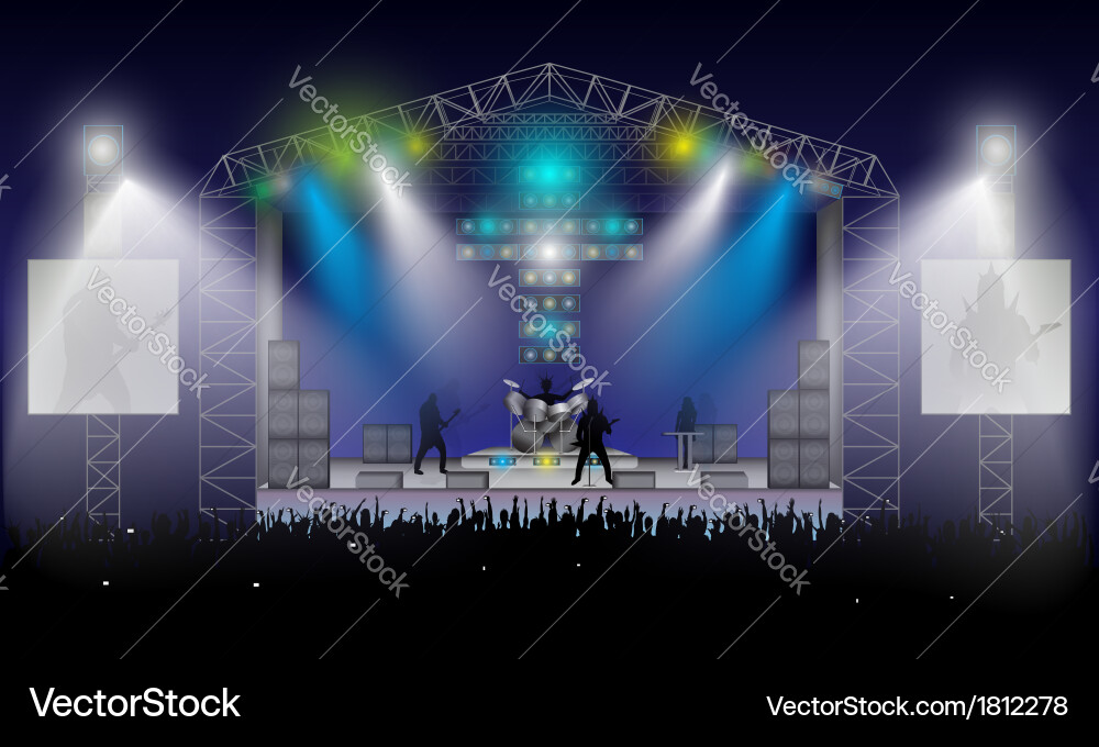 Rock concert Royalty Free Vector Image - VectorStock