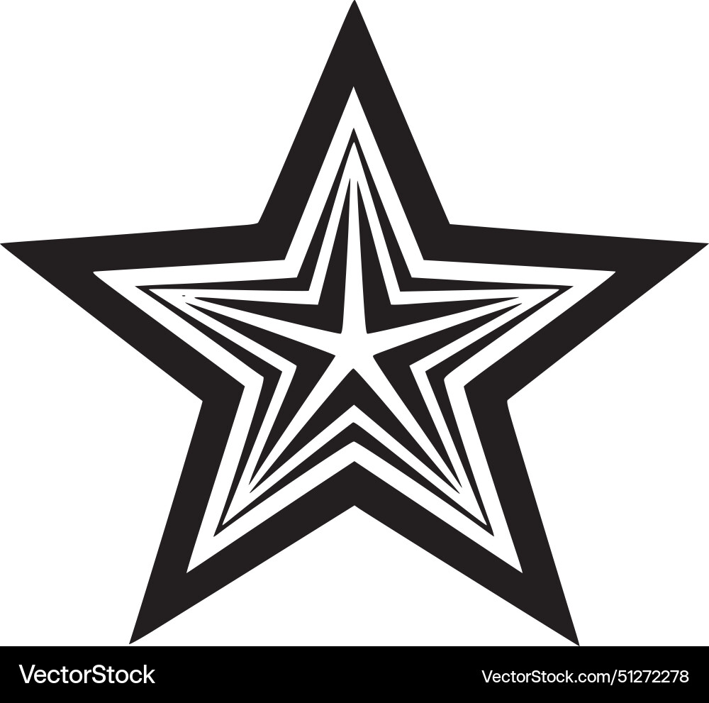Star - minimalist and flat logo Royalty Free Vector Image