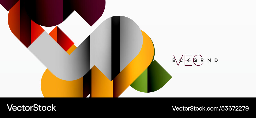 Abstract background colorful geometric curve Vector Image