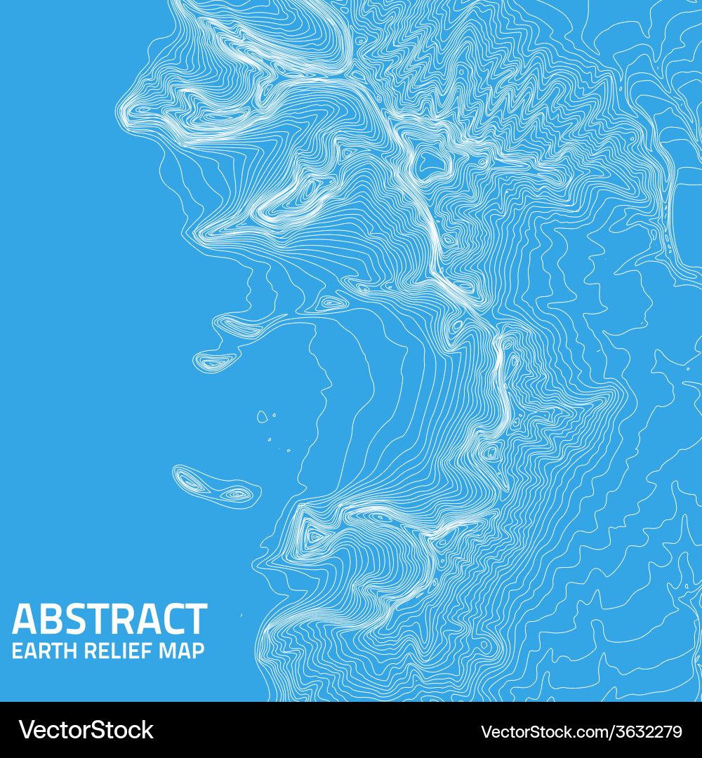 Abstract earth relief map Royalty Free Vector Image