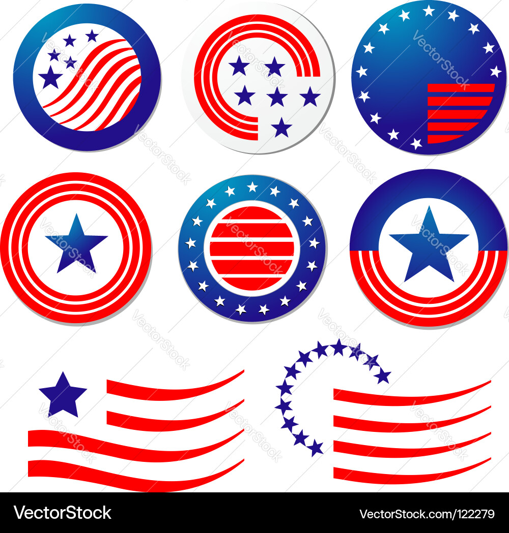 American patriotic symbols Royalty Free Vector Image