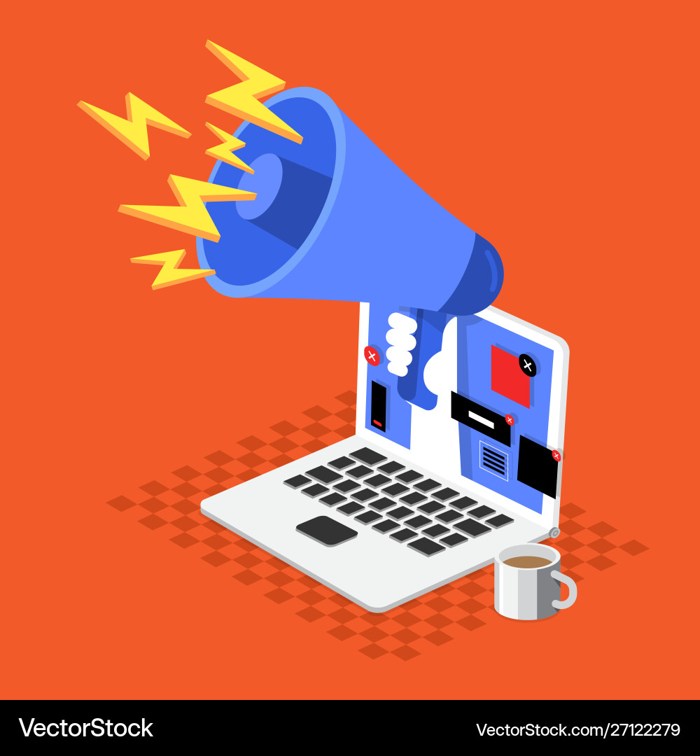 Cartoon flat design concept ad banner on website Vector Image