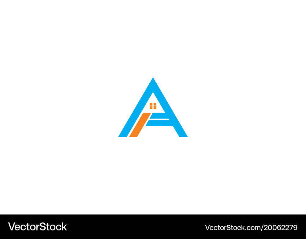 House letter a business logo Royalty Free Vector Image