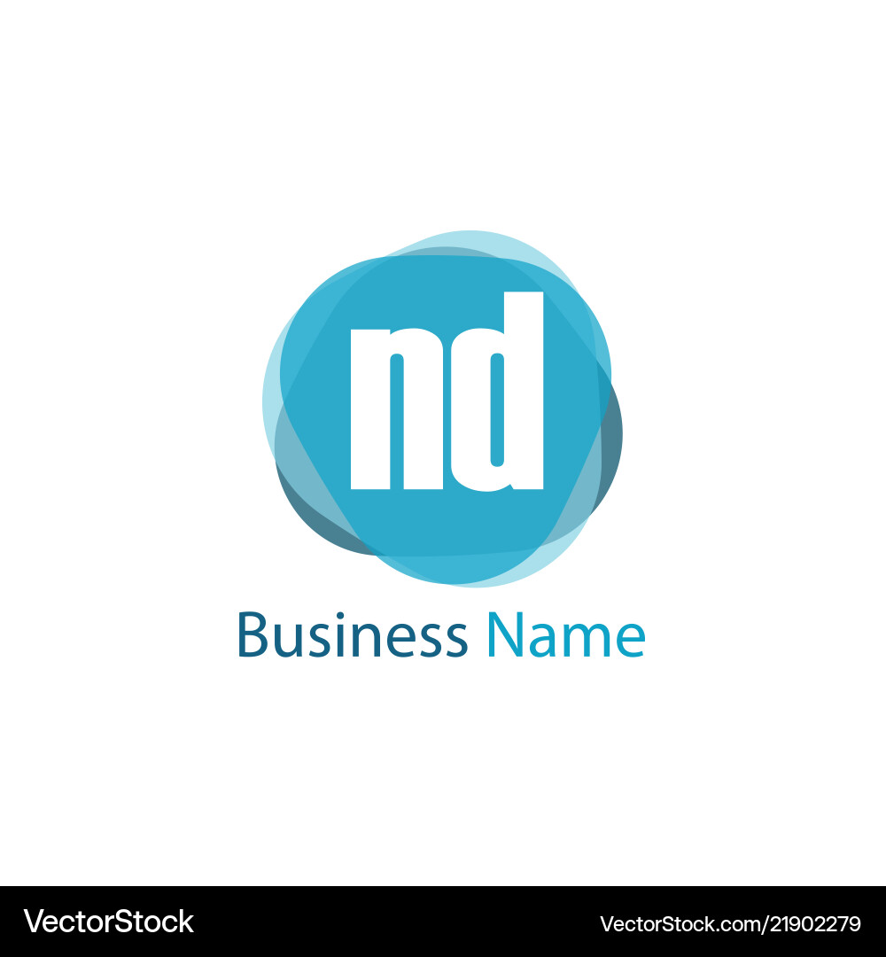 Initial letter nd logo template design Royalty Free Vector