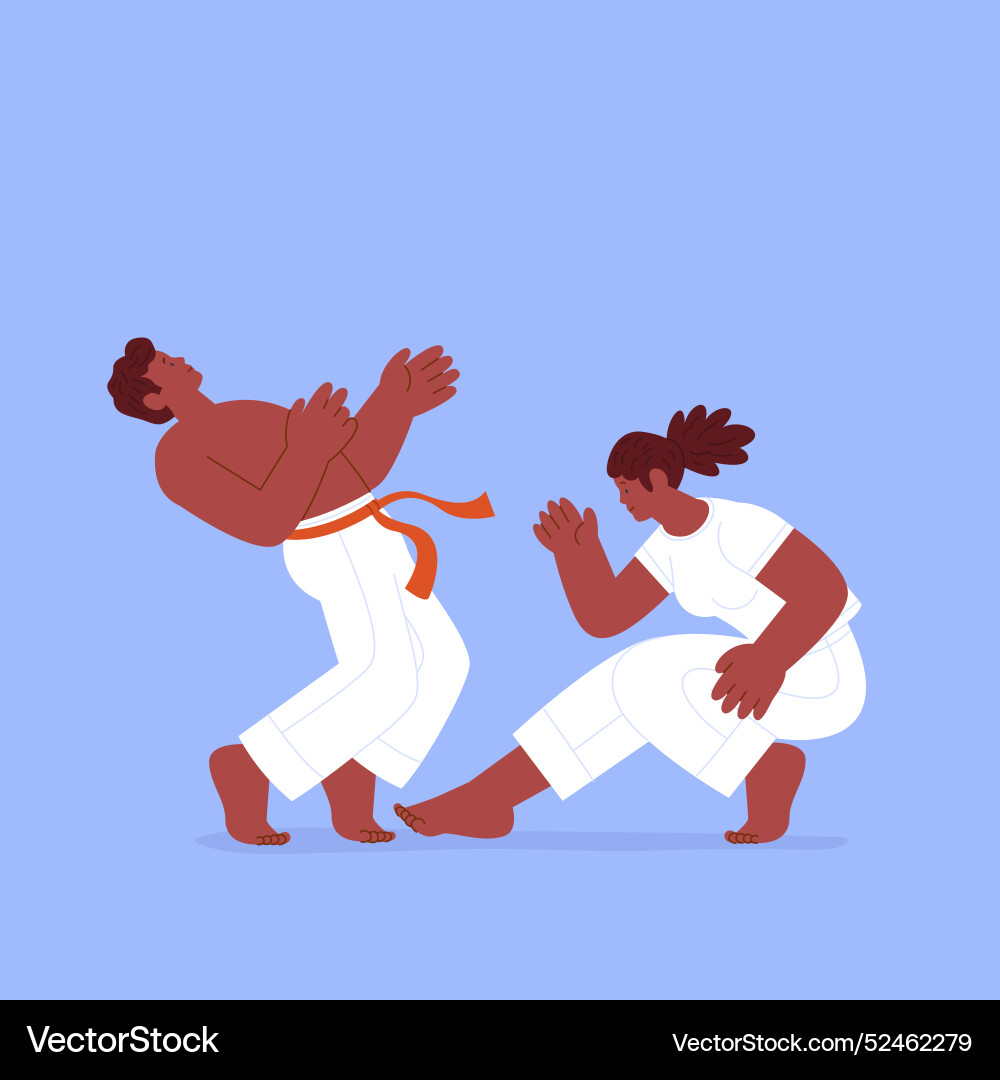 Latin music flat capoeira Royalty Free Vector Image