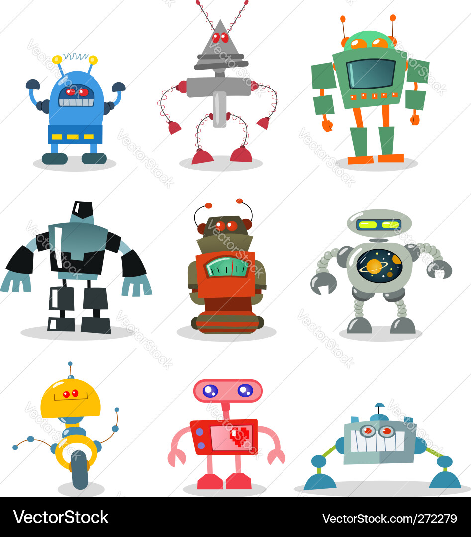 Robots Royalty Free Vector Image - VectorStock