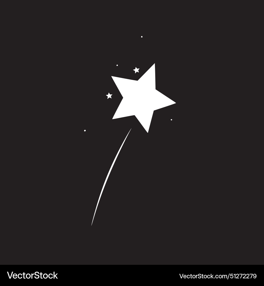 Star - minimalist and flat logo Royalty Free Vector Image