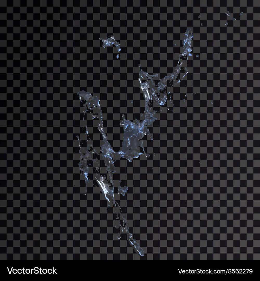 Water splash transparency Royalty Free Vector Image