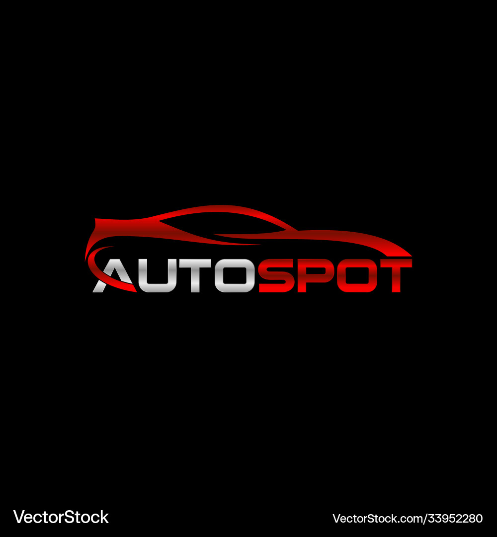 Car logo in simple line graphic design template Vector Image