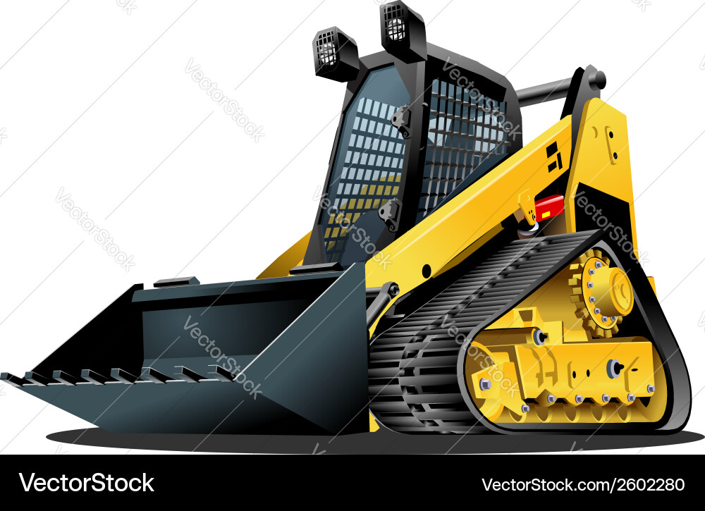 Cartoon Skid Steer Royalty Free Vector Image - VectorStock