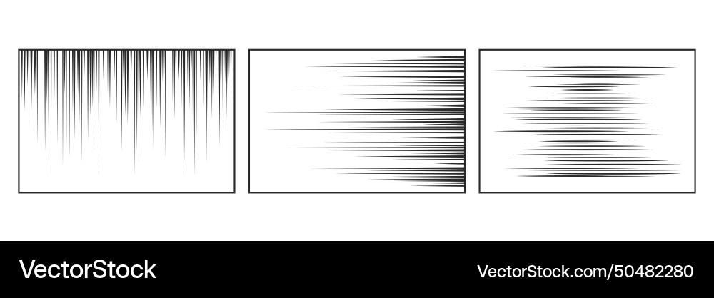 Comic speed lines used in manga anime Royalty Free Vector