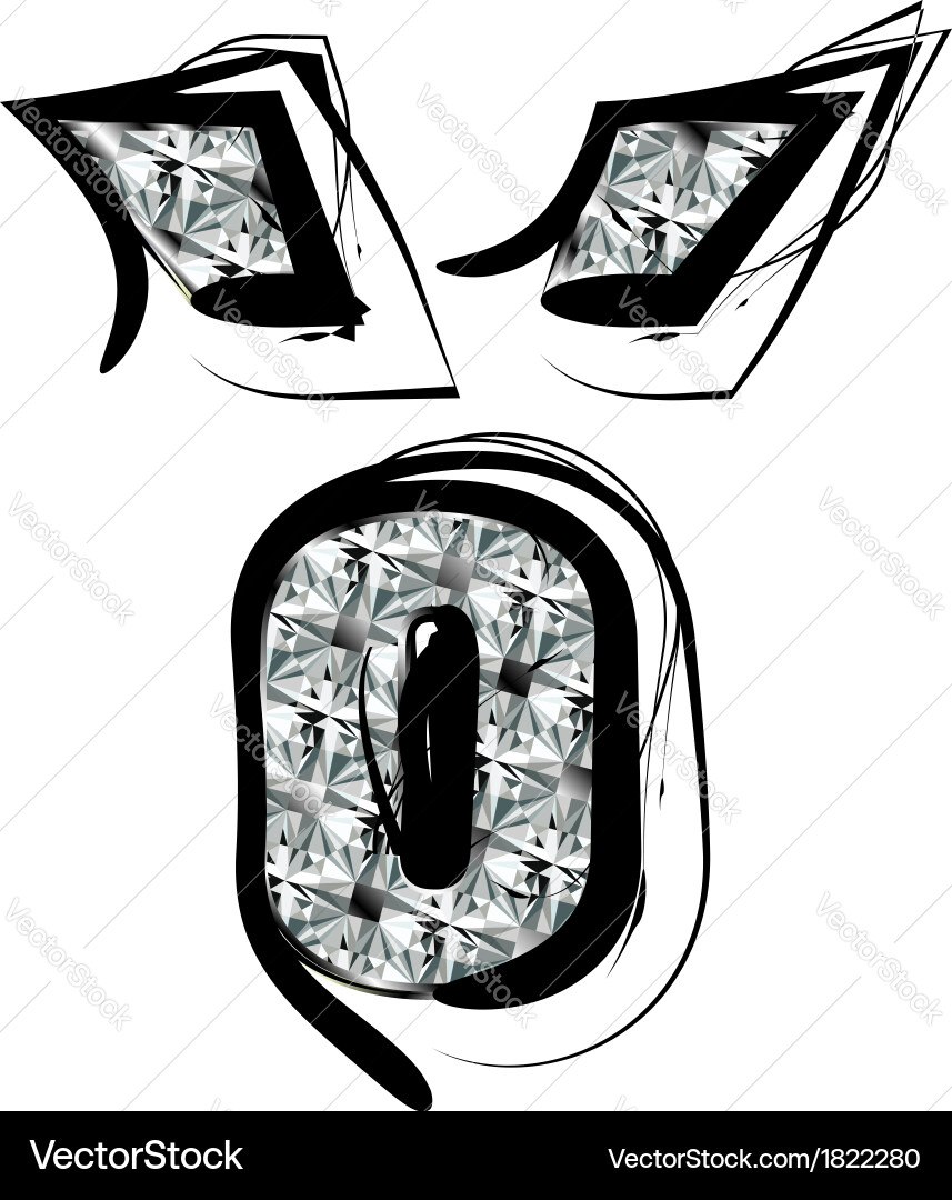 Diamond font symbol Royalty Free Vector Image - VectorStock