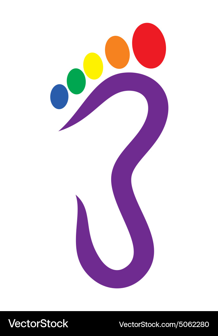 Lgbt foot resize Royalty Free Vector Image - VectorStock