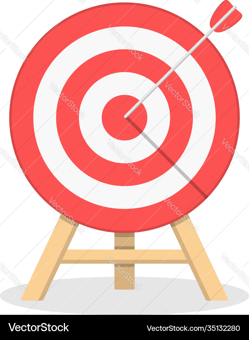 Red target Royalty Free Vector Image - VectorStock