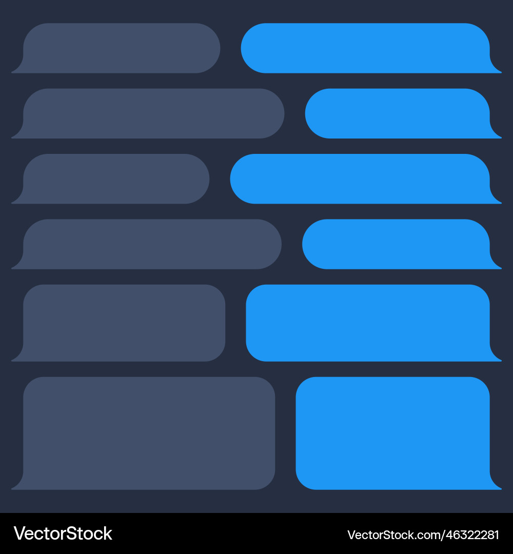 Blank various message bubbles chat or messenger Vector Image