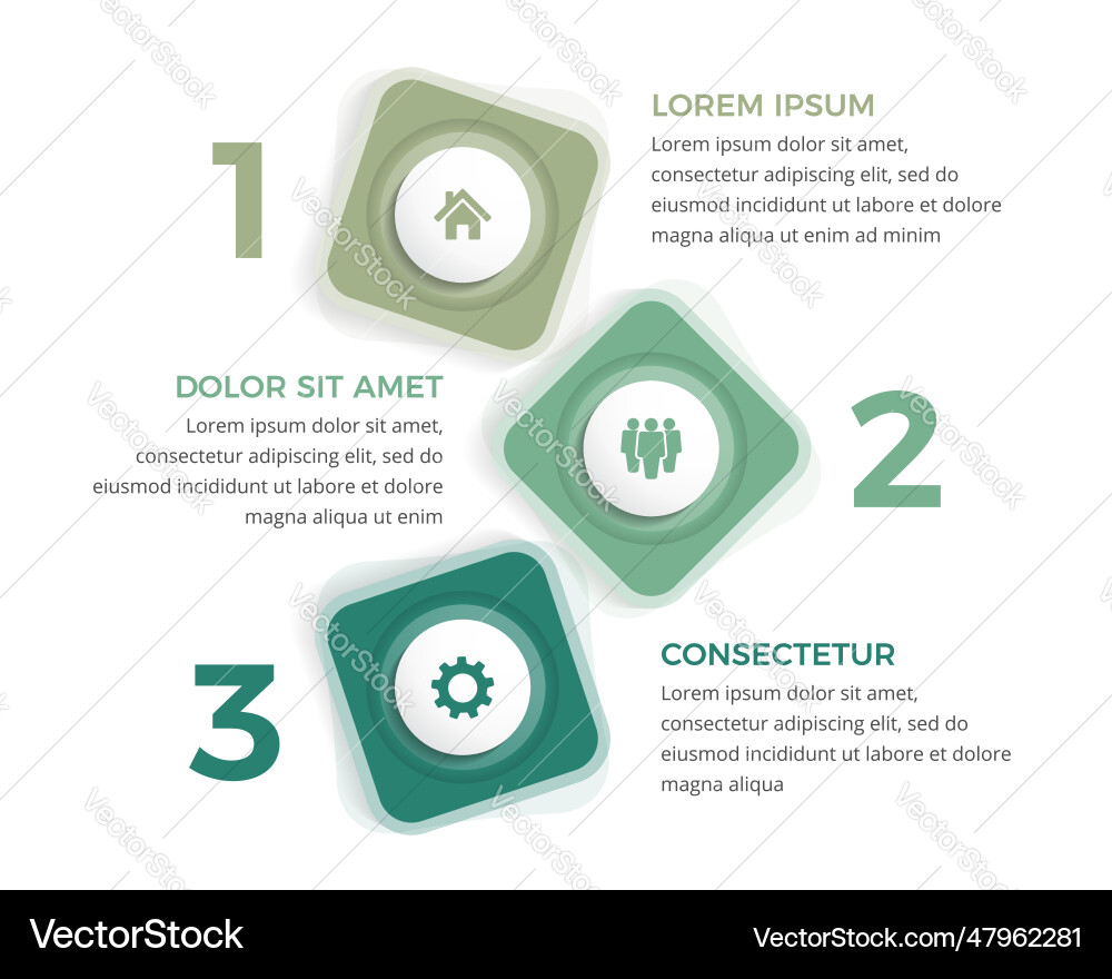 Business infographics - 3 elements Royalty Free Vector Image