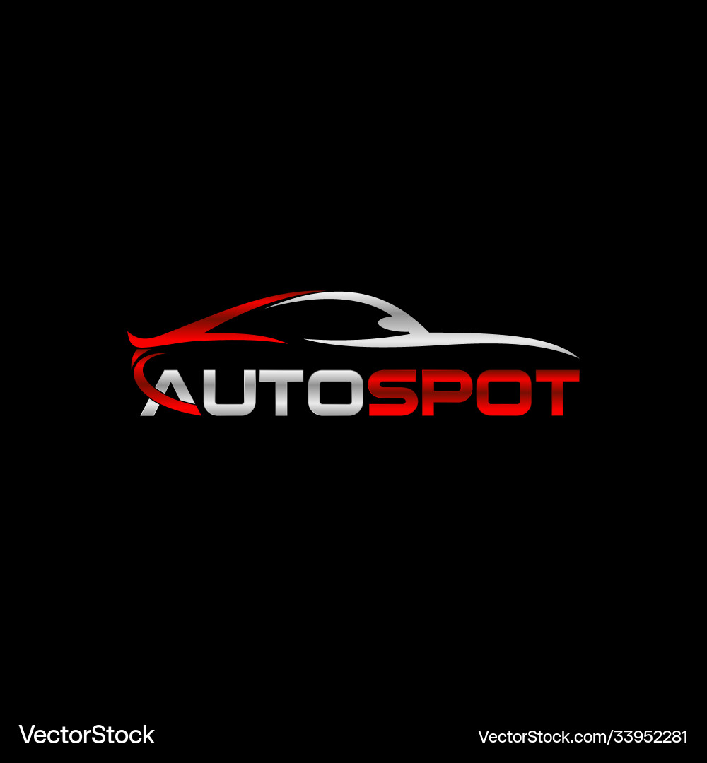 Car logo in simple line graphic design template Vector Image