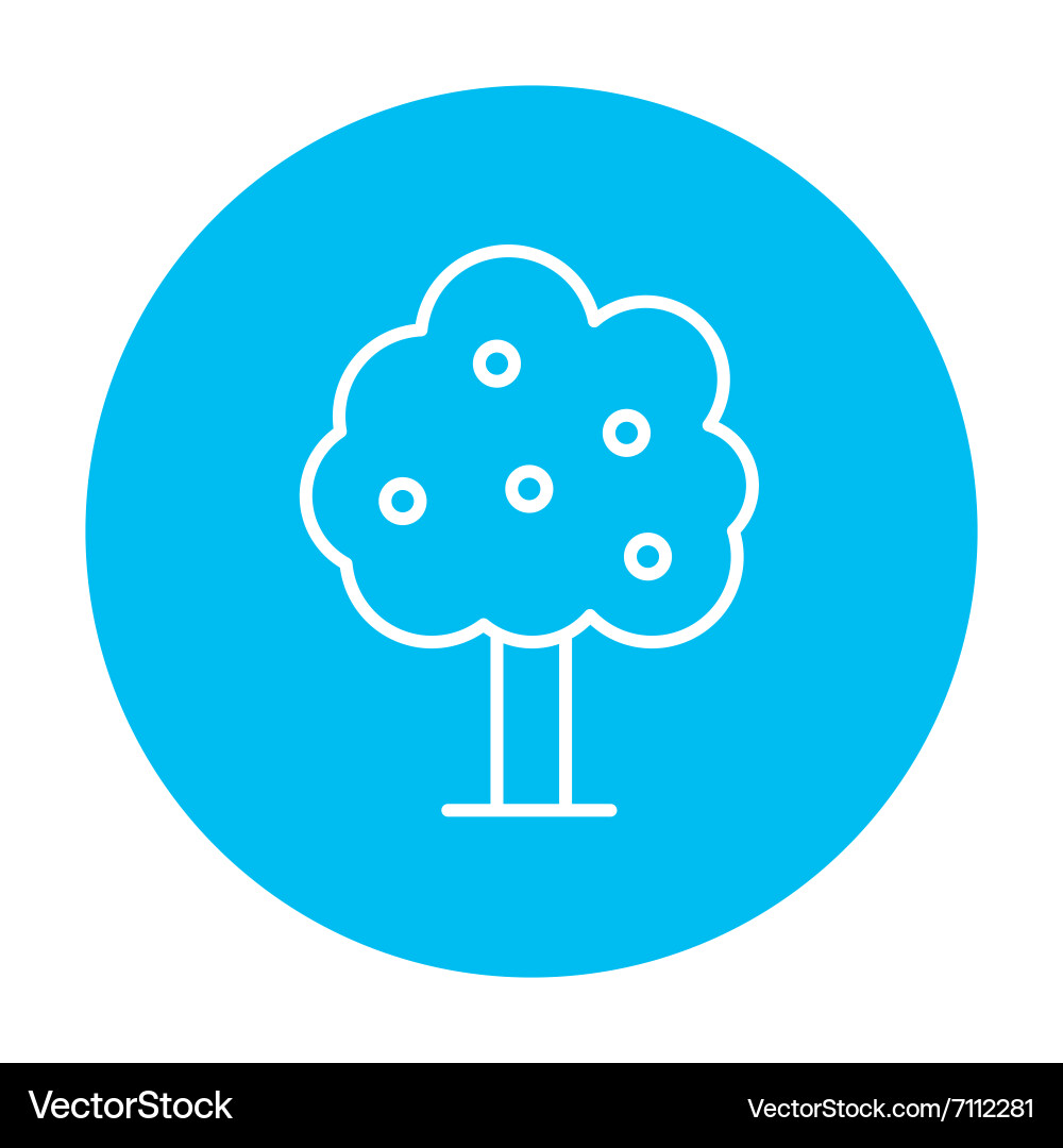 Obstbaum Linie Icon Lizenzfreies Vektorbild - VectorStock