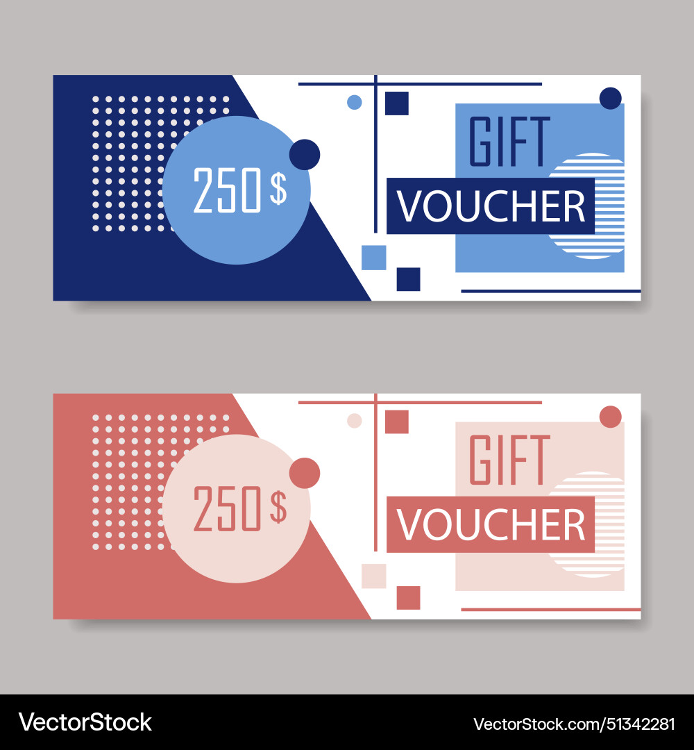 Gift coupon certificate template Royalty Free Vector Image