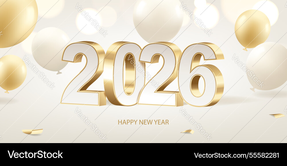 Happy new year 2026 Royalty Free Vector Image - VectorStock