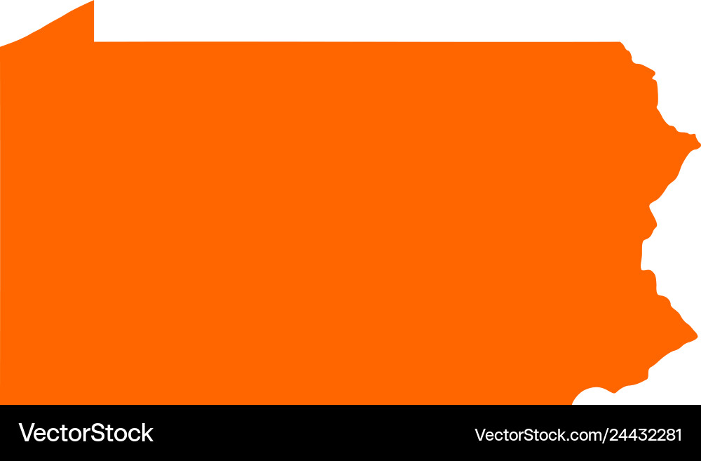 Map of pennsylvania Royalty Free Vector Image - VectorStock