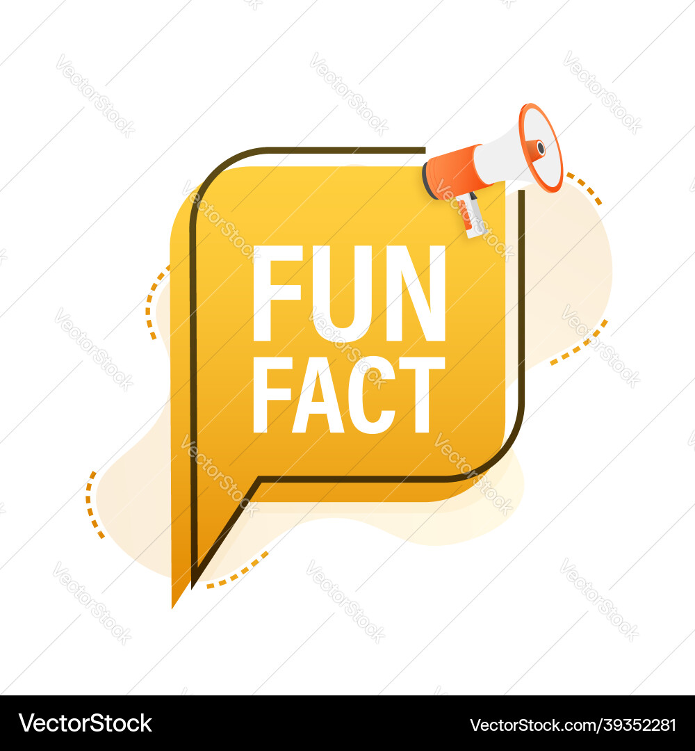 Megaphone banner - fun fact stock Royalty Free Vector Image