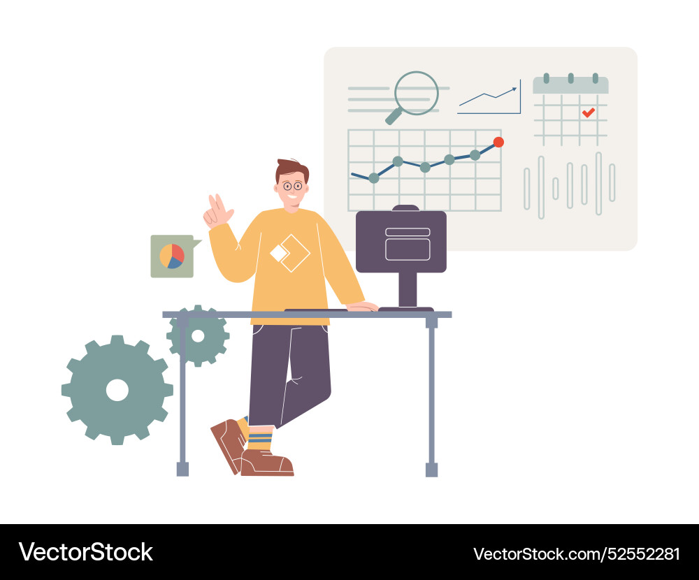 Productivity work job schedule improve self Vector Image