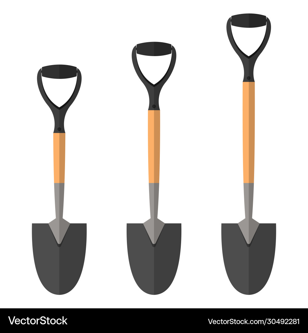 Shovel set Royalty Free Vector Image - VectorStock