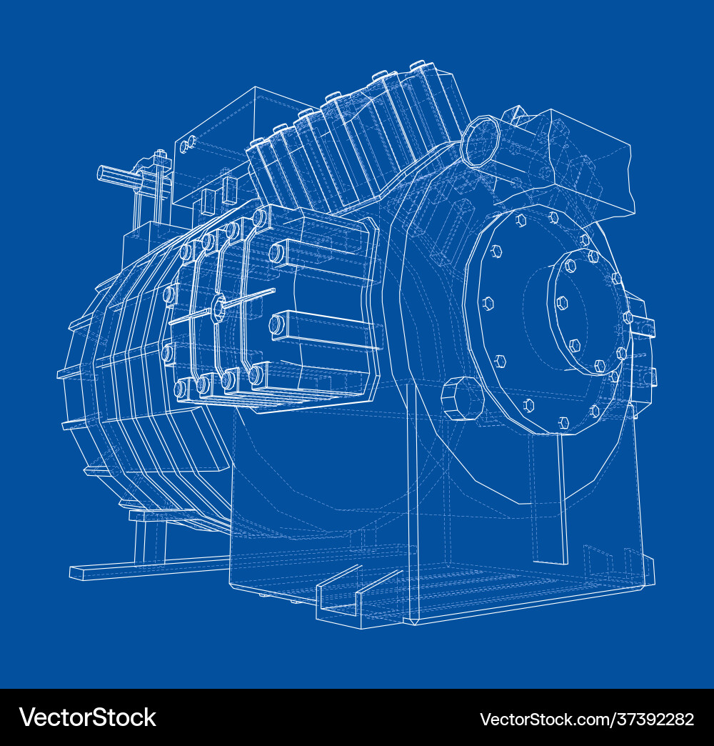 Air conditioning compressor Royalty Free Vector Image