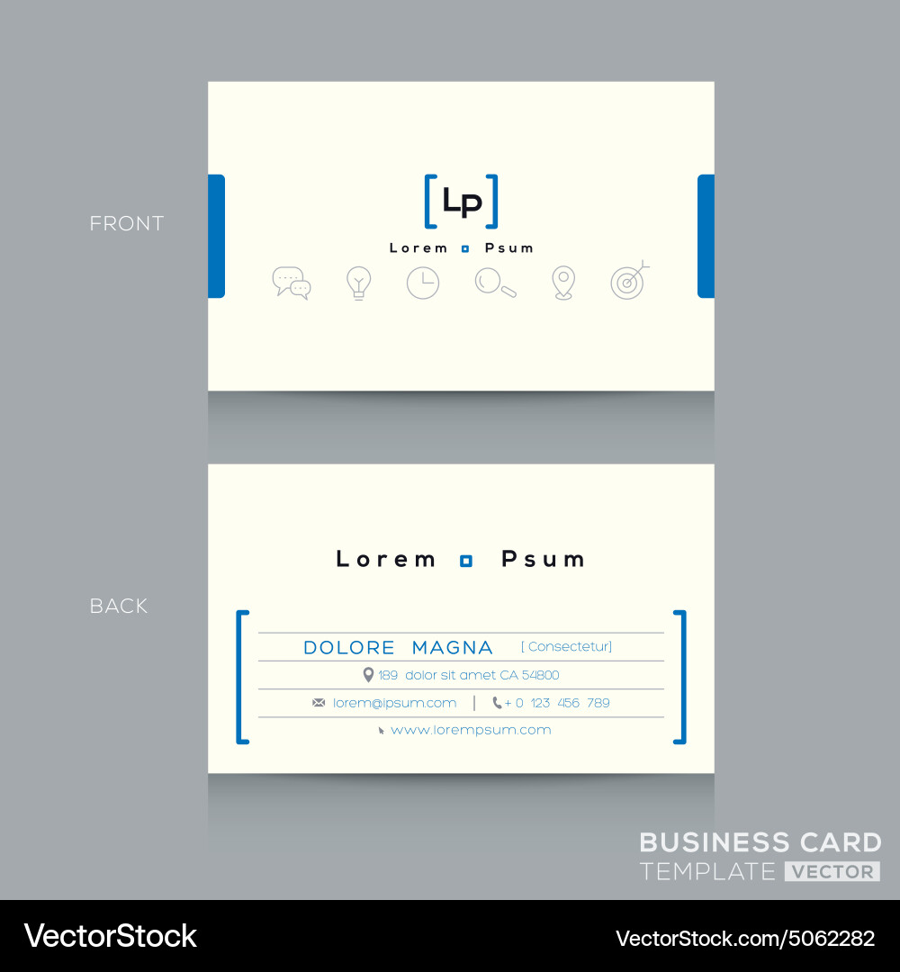 Minimal clean design business card template Vector Image