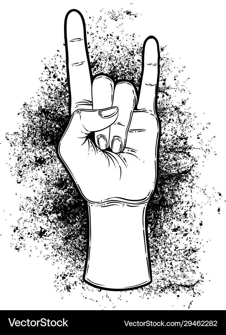 Rock On Hand Drawing